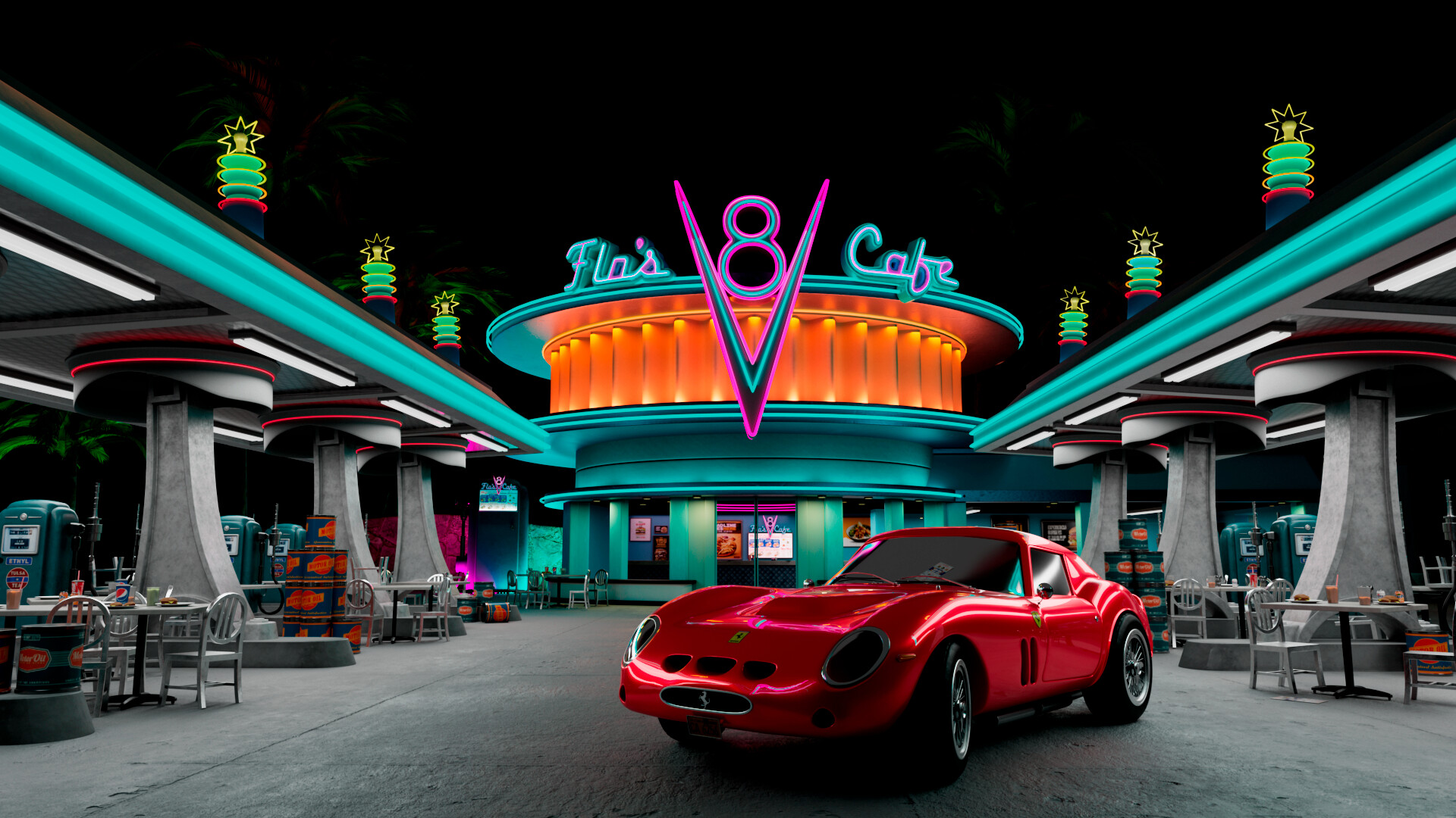 ArtStation - Flo´s Cafe Of Cars