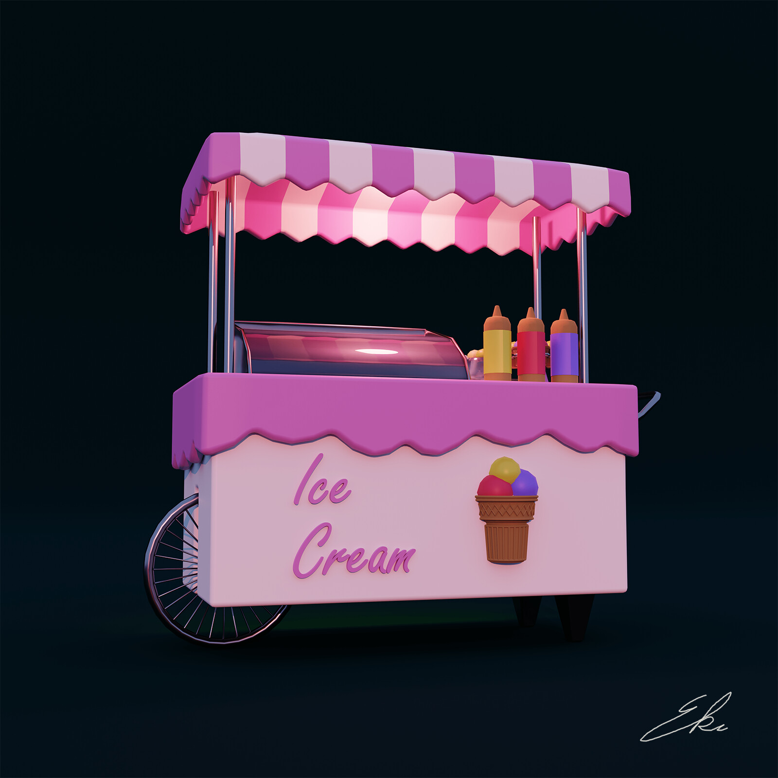 ArtStation - Ice Cream Cart Design