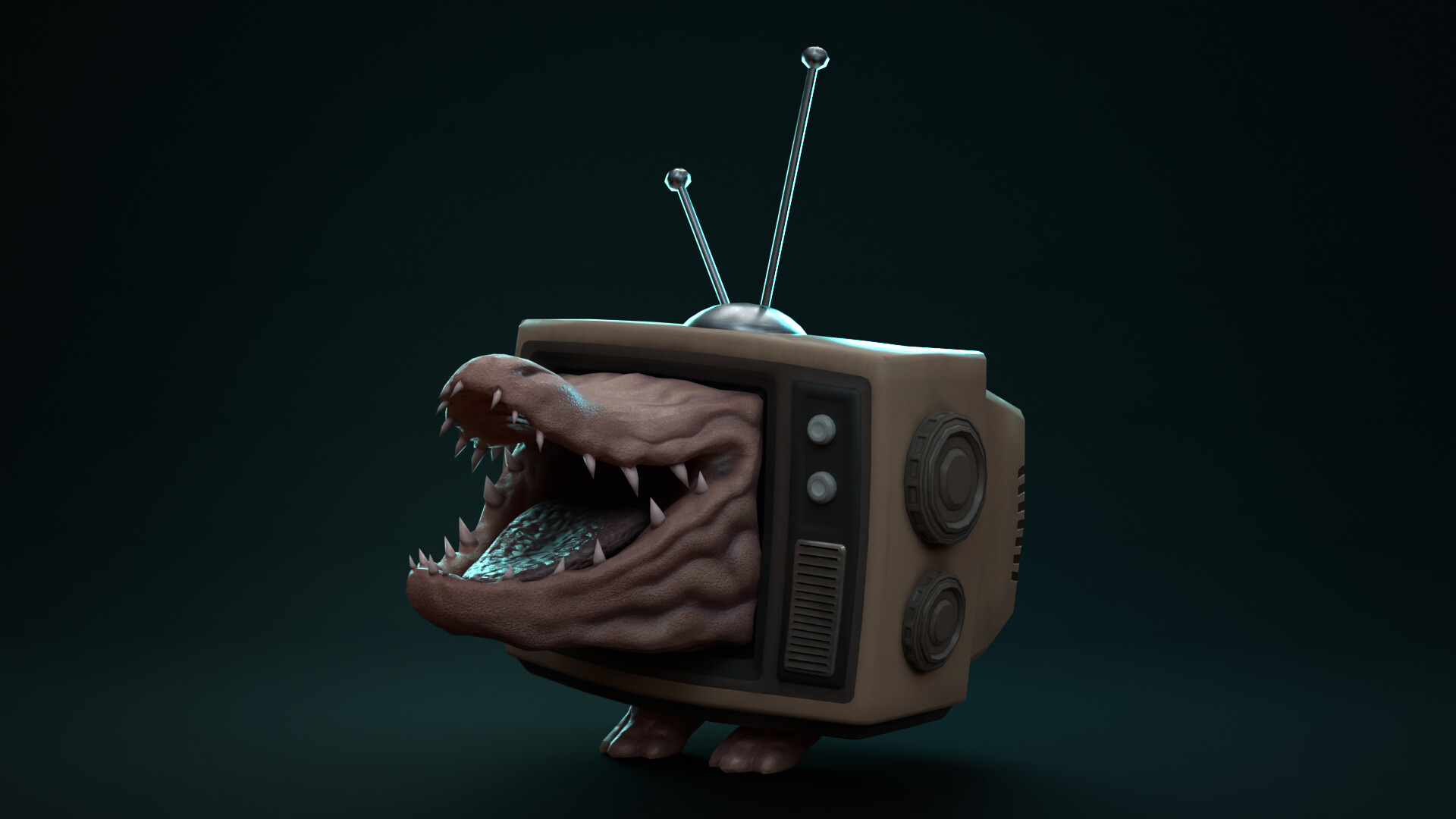 ArtStation - Jeremy, the TV creature