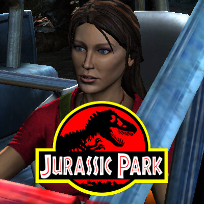 ArtStation - Jurassic Park arcade game - female InGen worker