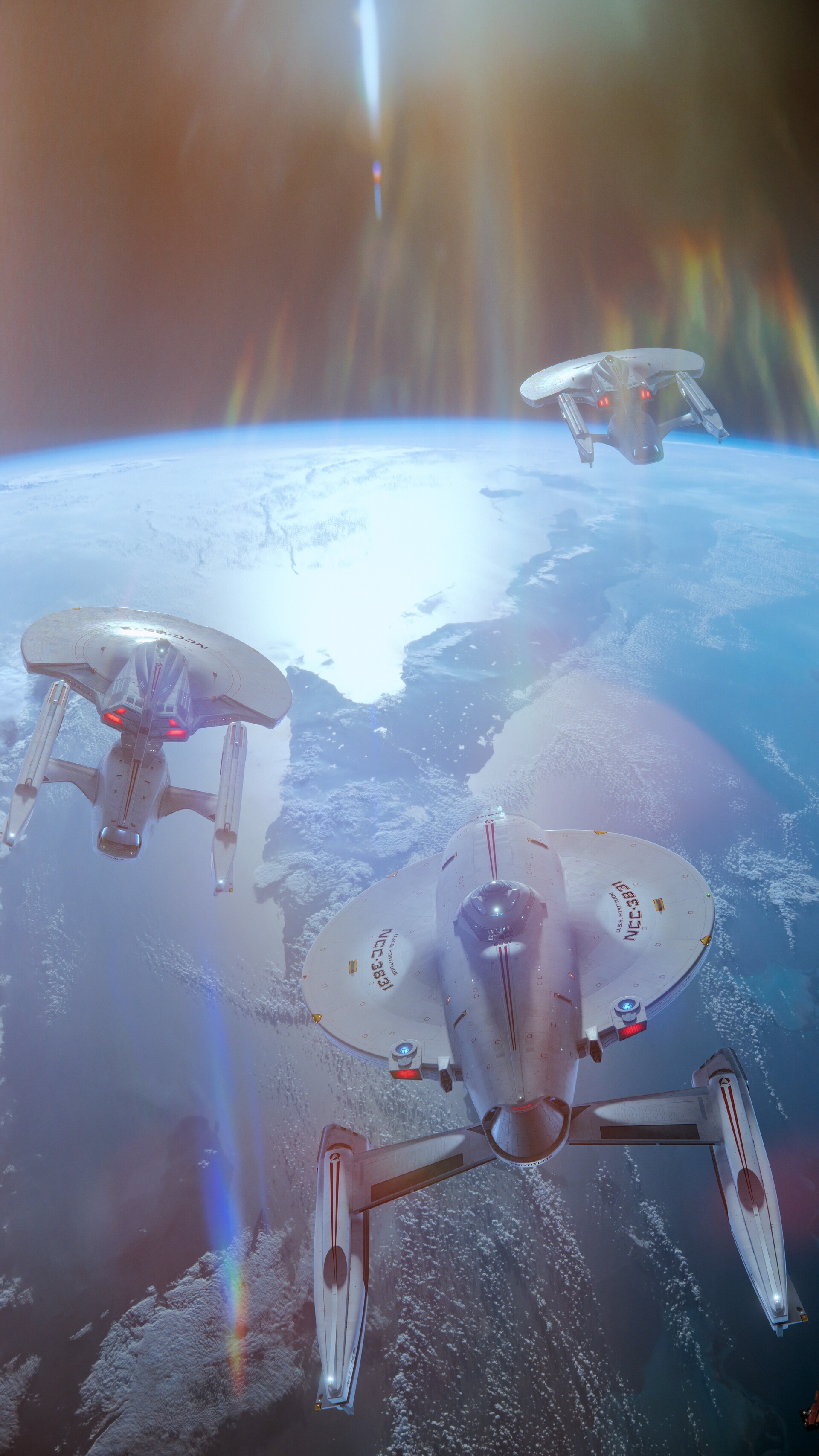 ArtStation - USS Fortitude cruising...