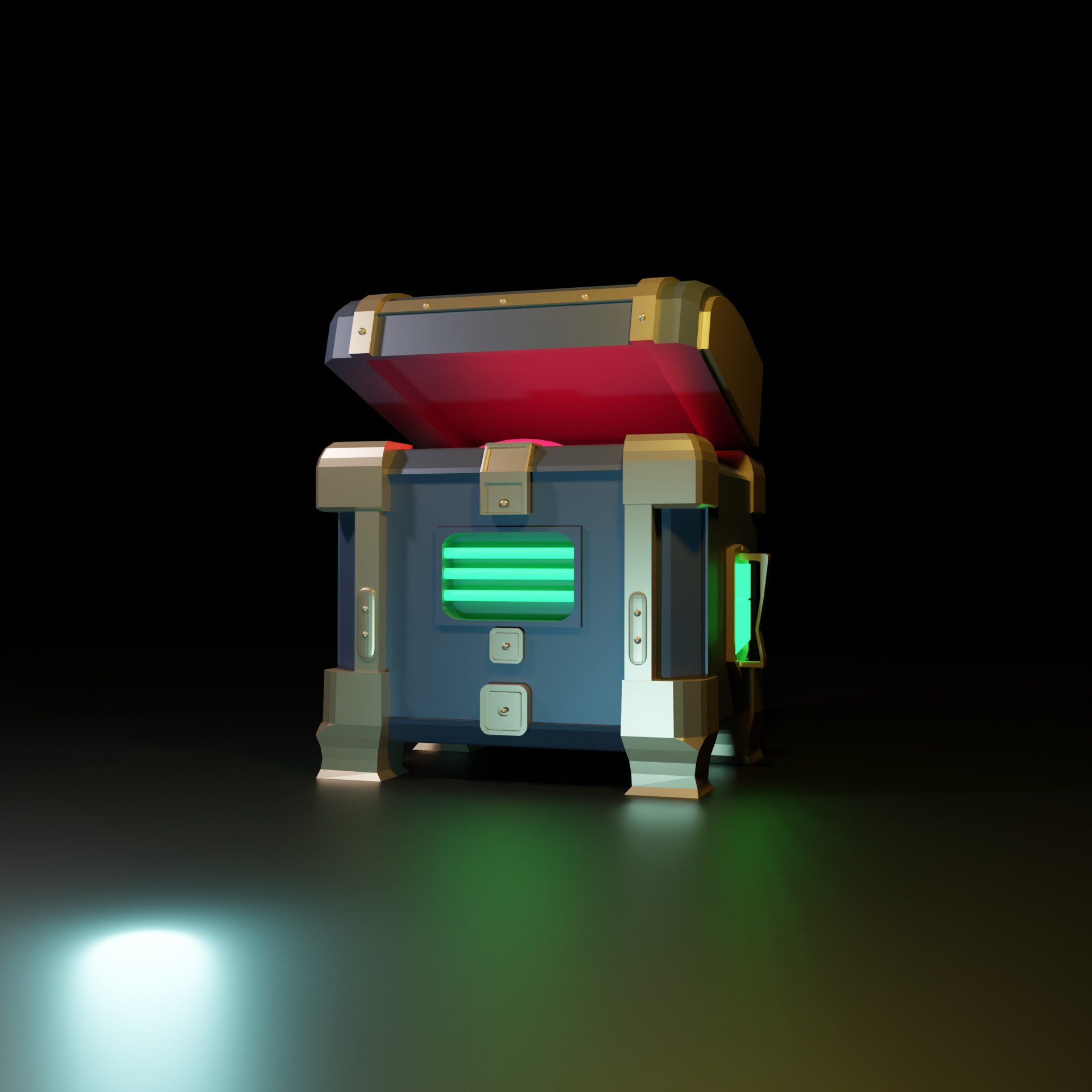 ArtStation - low poly chest design