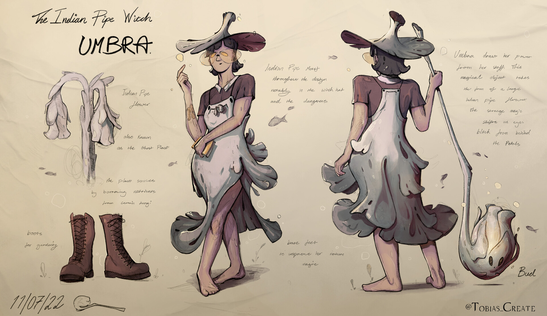 ArtStation - Umbra - The Indian Pipe Witch