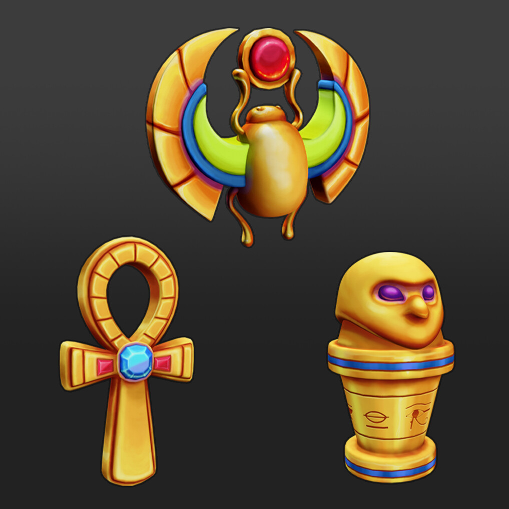 ArtStation - Handpainted Texturing of Gold Assets