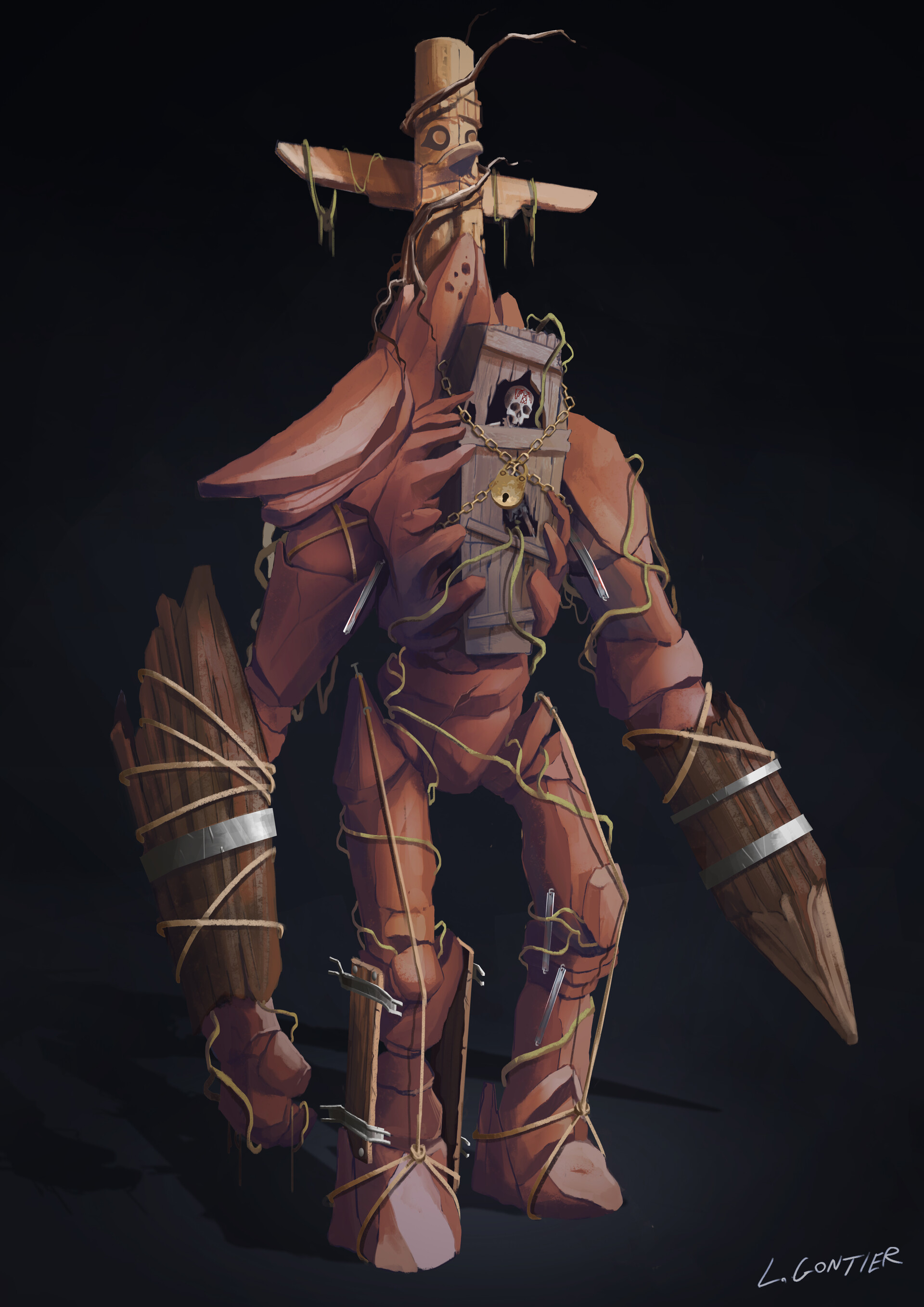 ArtStation - Native American Golem