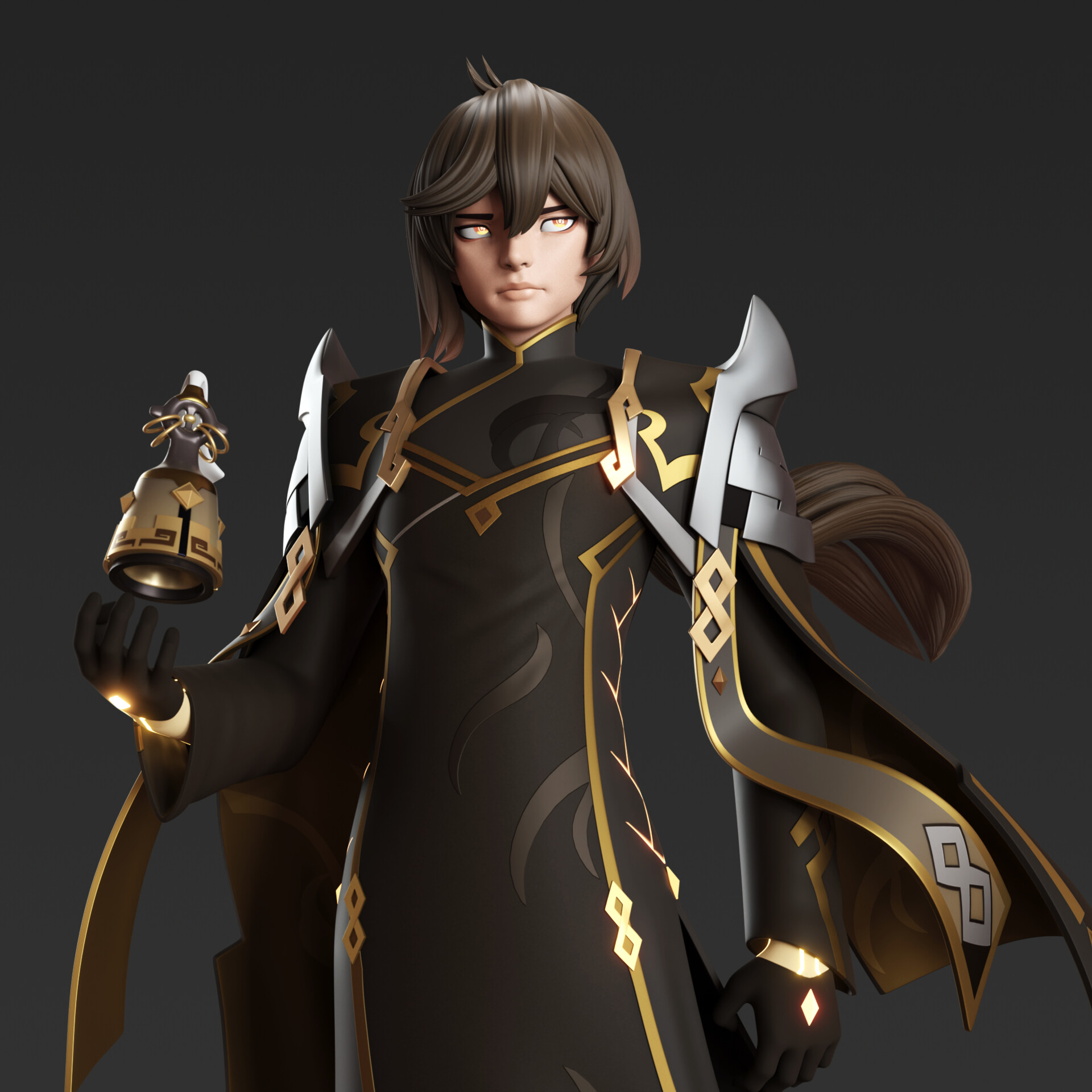 ArtStation - Stylized Character Fanart ( Zhongli from genshin impact )