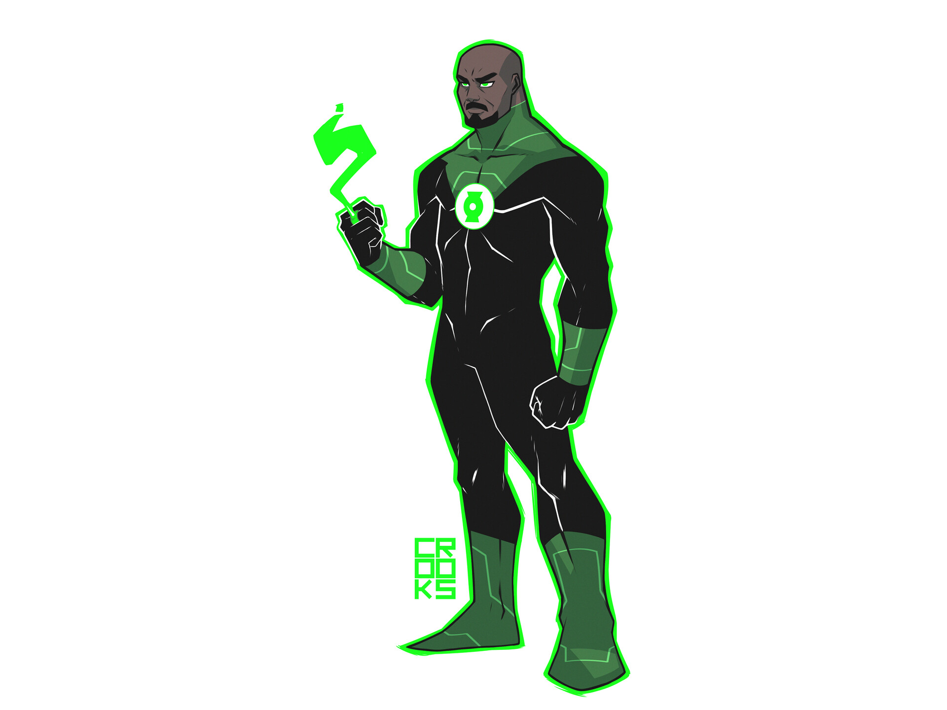ArtStation - Green Lantern - John Stewart with bonus Mobile Suit ...