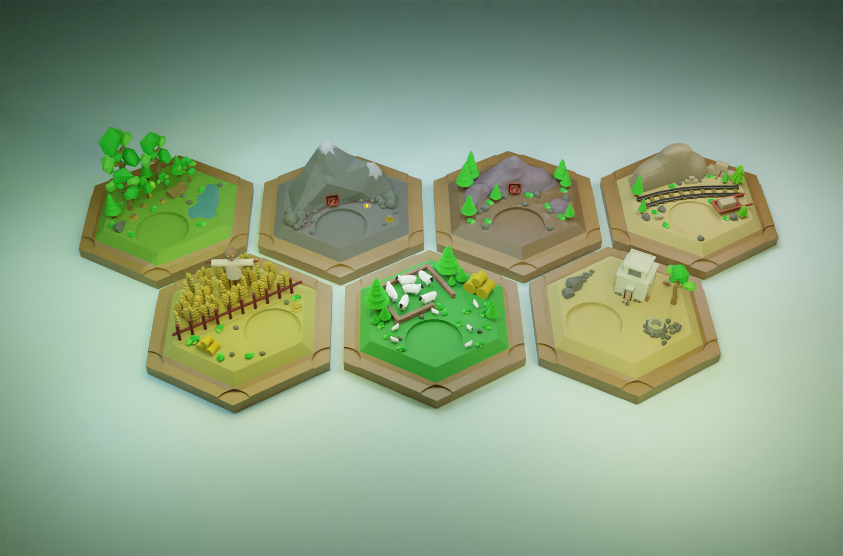 ArtStation - the hexagon tiles