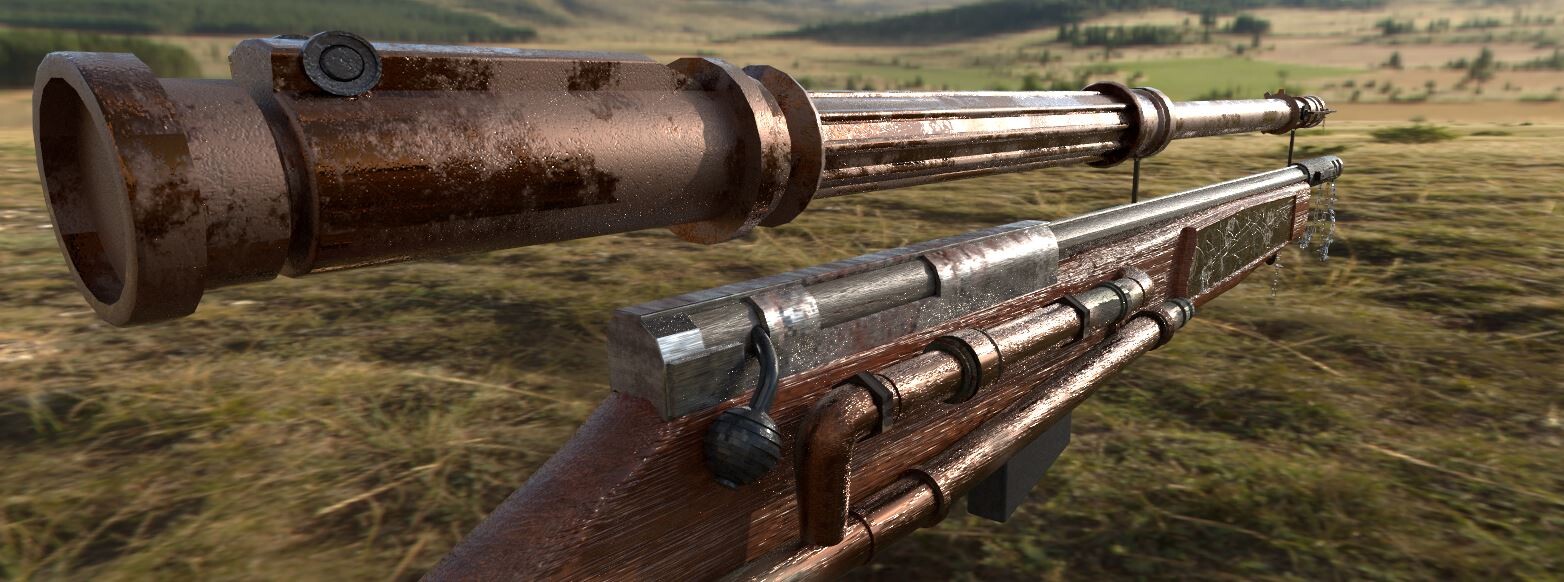 ArtStation - Steampunk Sniper Rifle