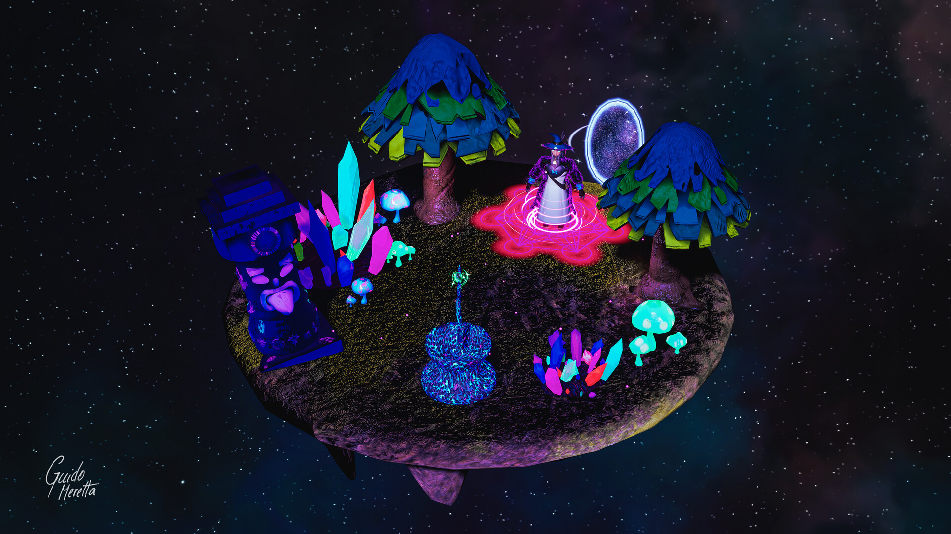 ArtStation - STYLIZED WIZARD DIORAMA