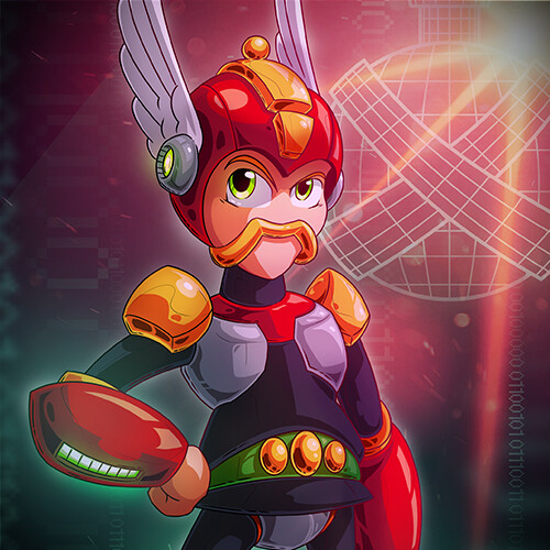 ArtStation - Aster-X (Megaman / Astérix fusion)