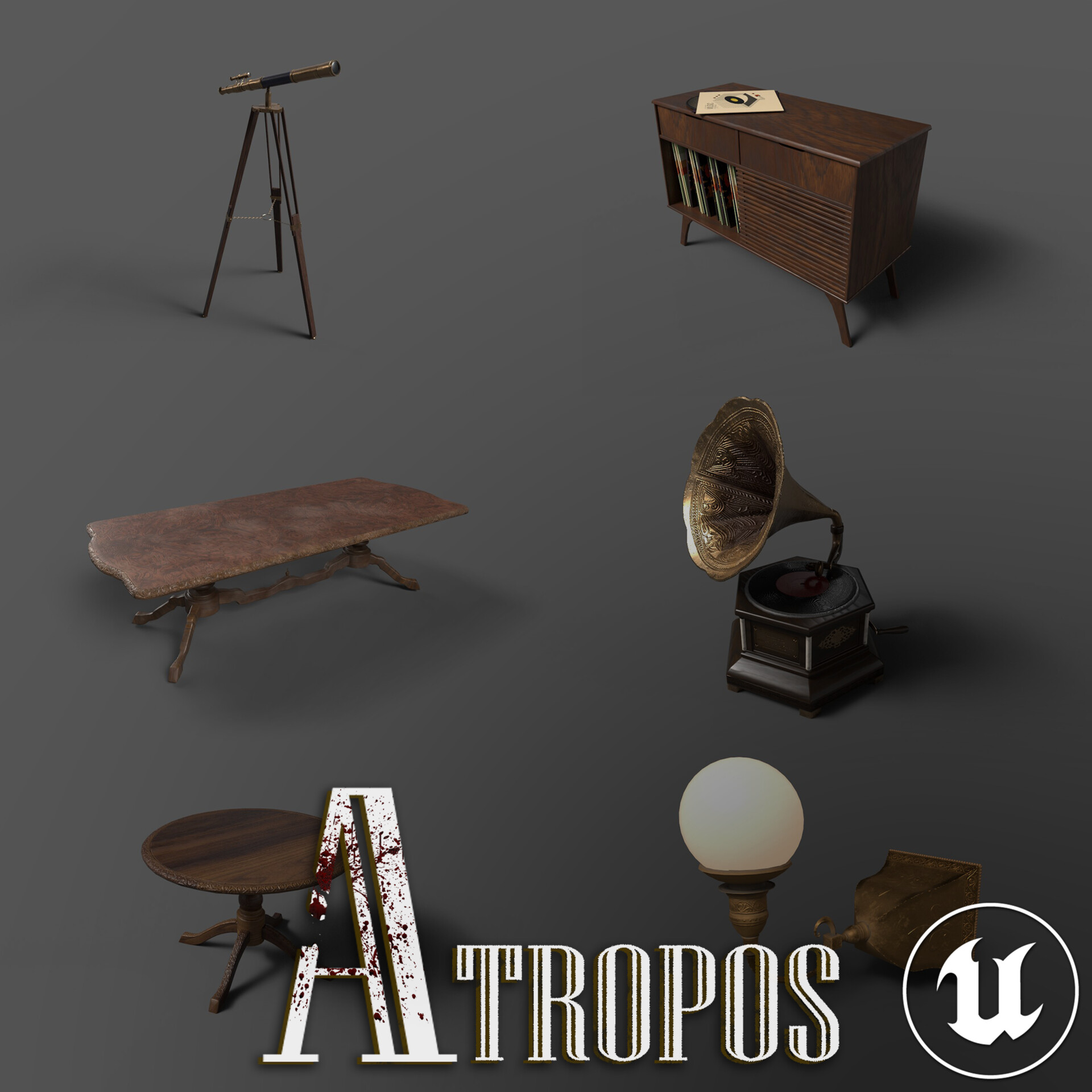 ArtStation - ATROPOS Level Medium Assets - Set Dressing
