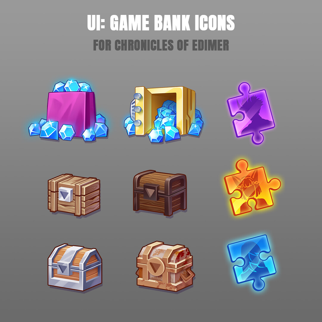 ArtStation - UI: Game Bank Icons