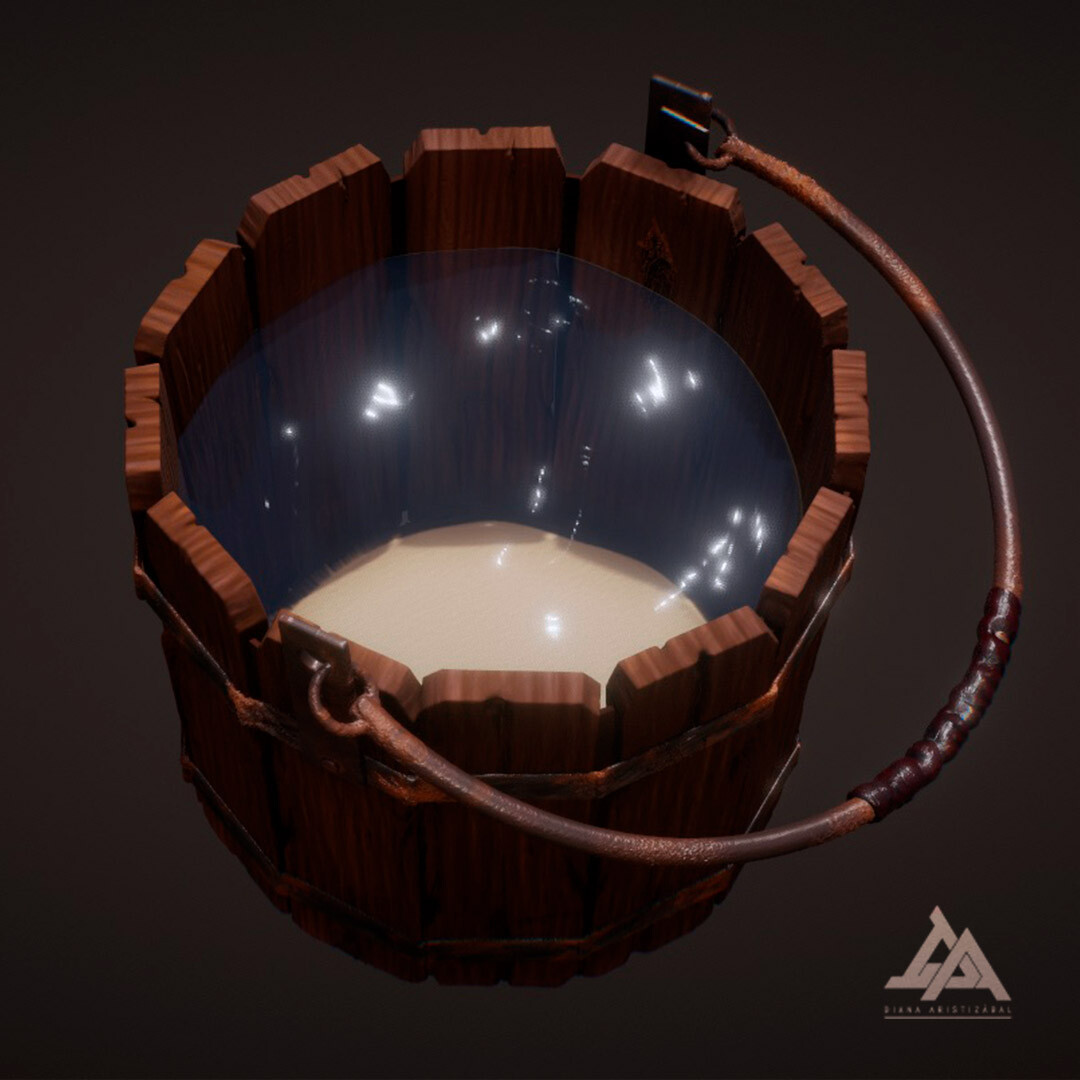 ArtStation - MEDIEVAL WOODEN BUCKET