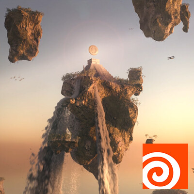 ArtStation - Mayan temple scene - Houdini flip simulation