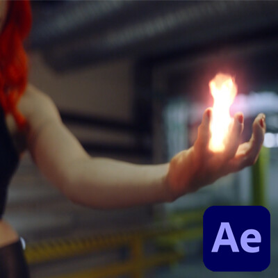 ArtStation - Flaming hand - After Effects compositing for Music video
