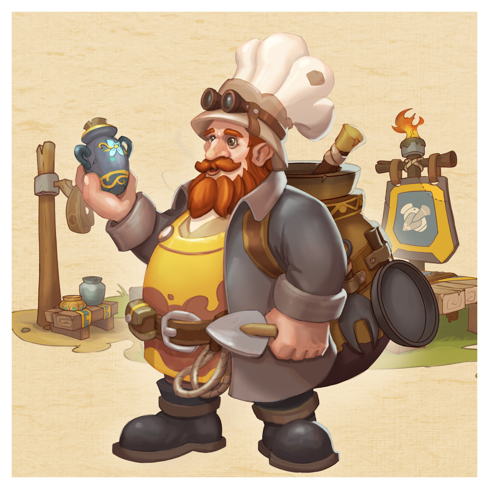ArtStation - Casual Character 02_Archeological Chef
