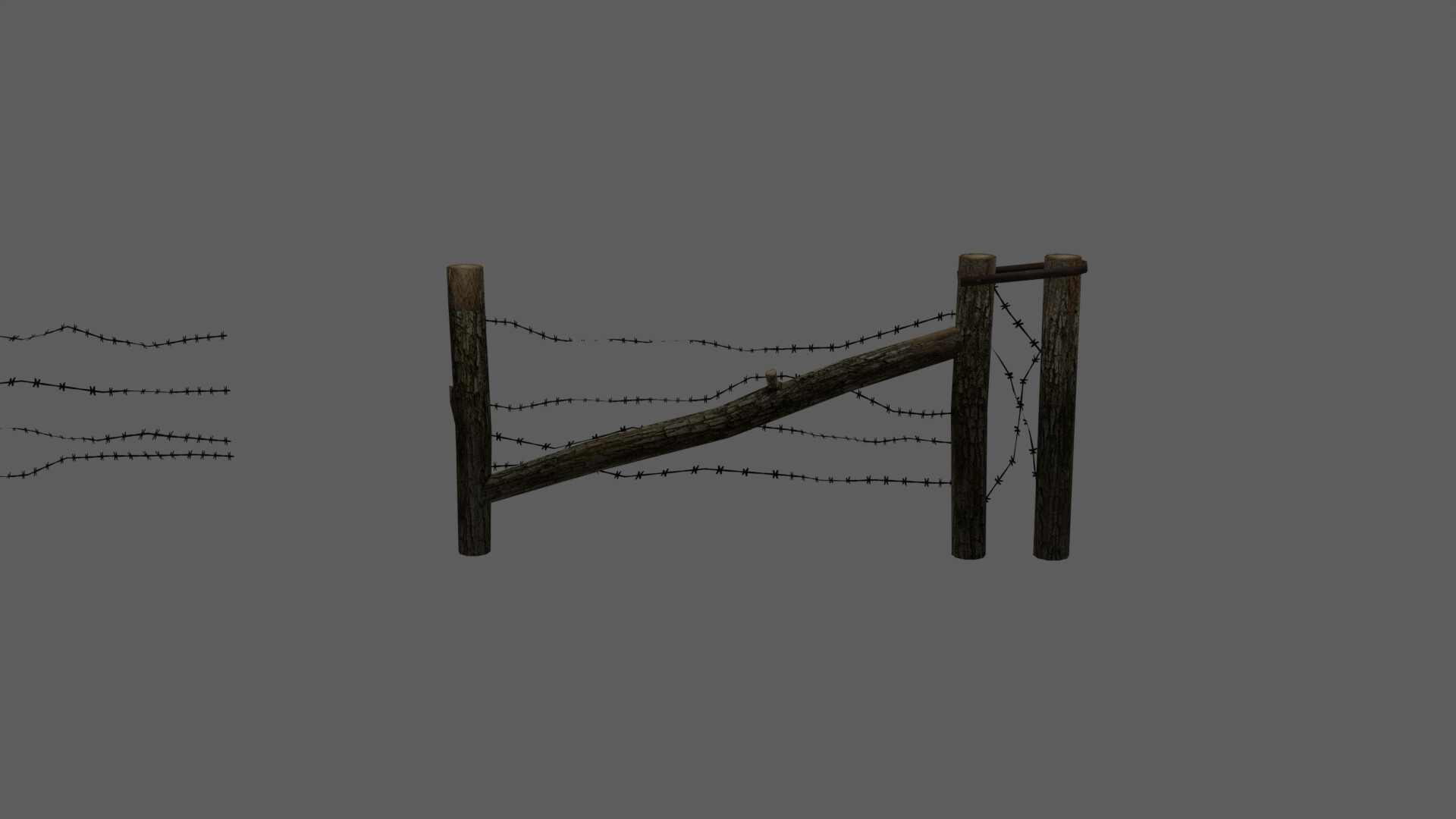 ArtStation - Barbed wire fence