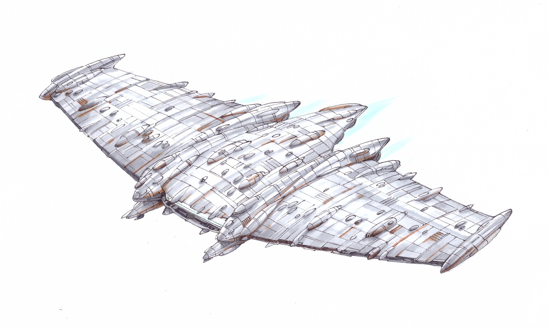 ArtStation - Mon Calamari starship concept sketches