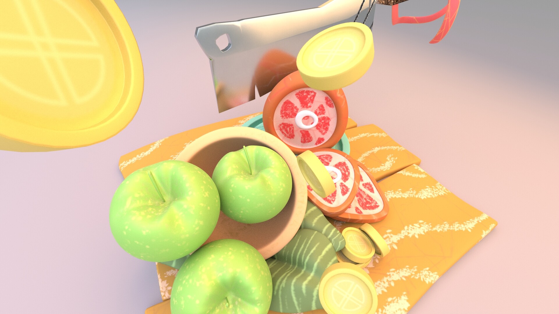 ArtStation - stylized foods hand madepainting