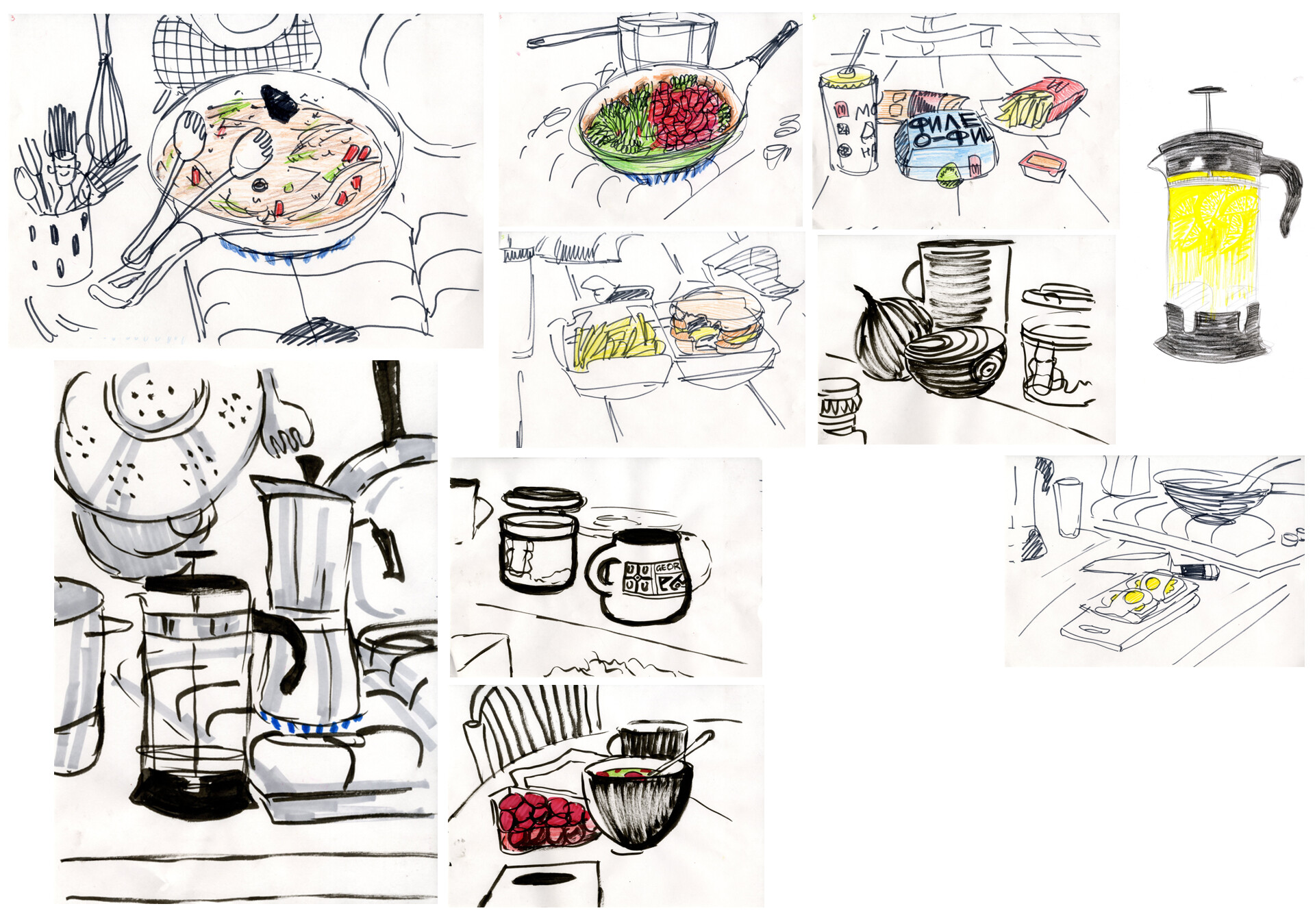 ArtStation - food sketches