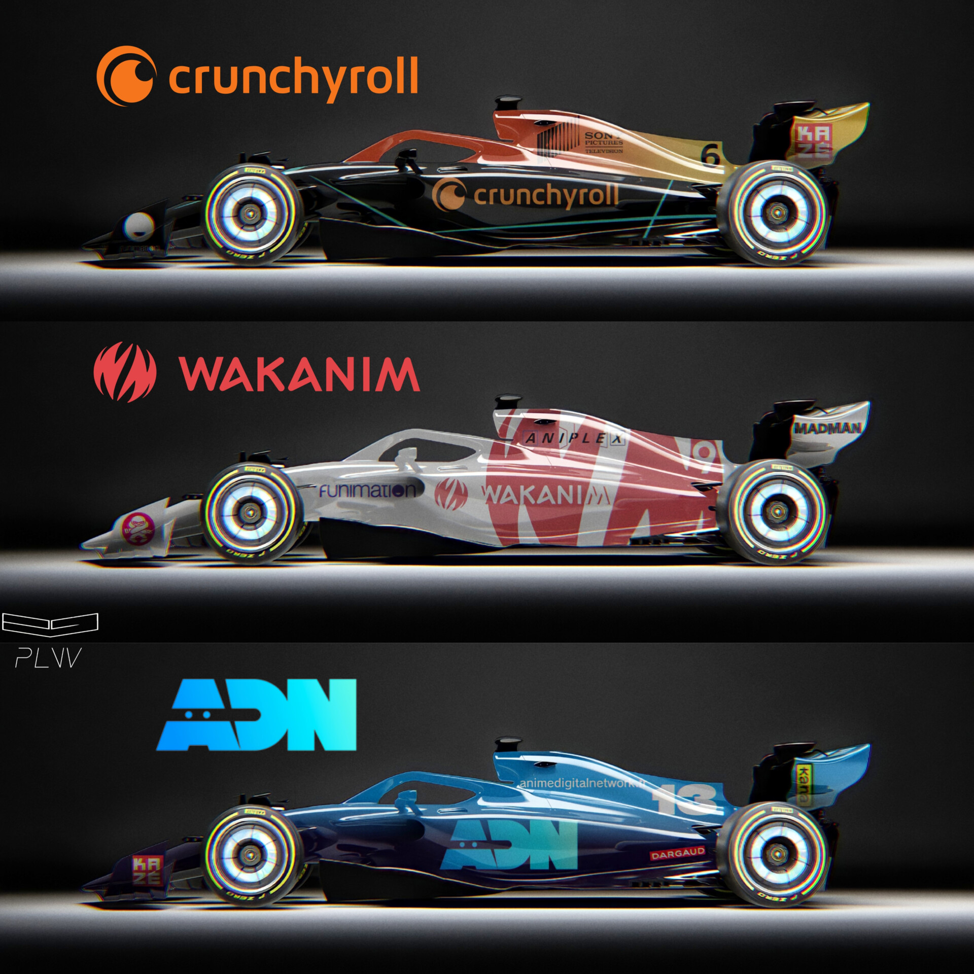 ArtStation - Anime streaming platforms F1 teams