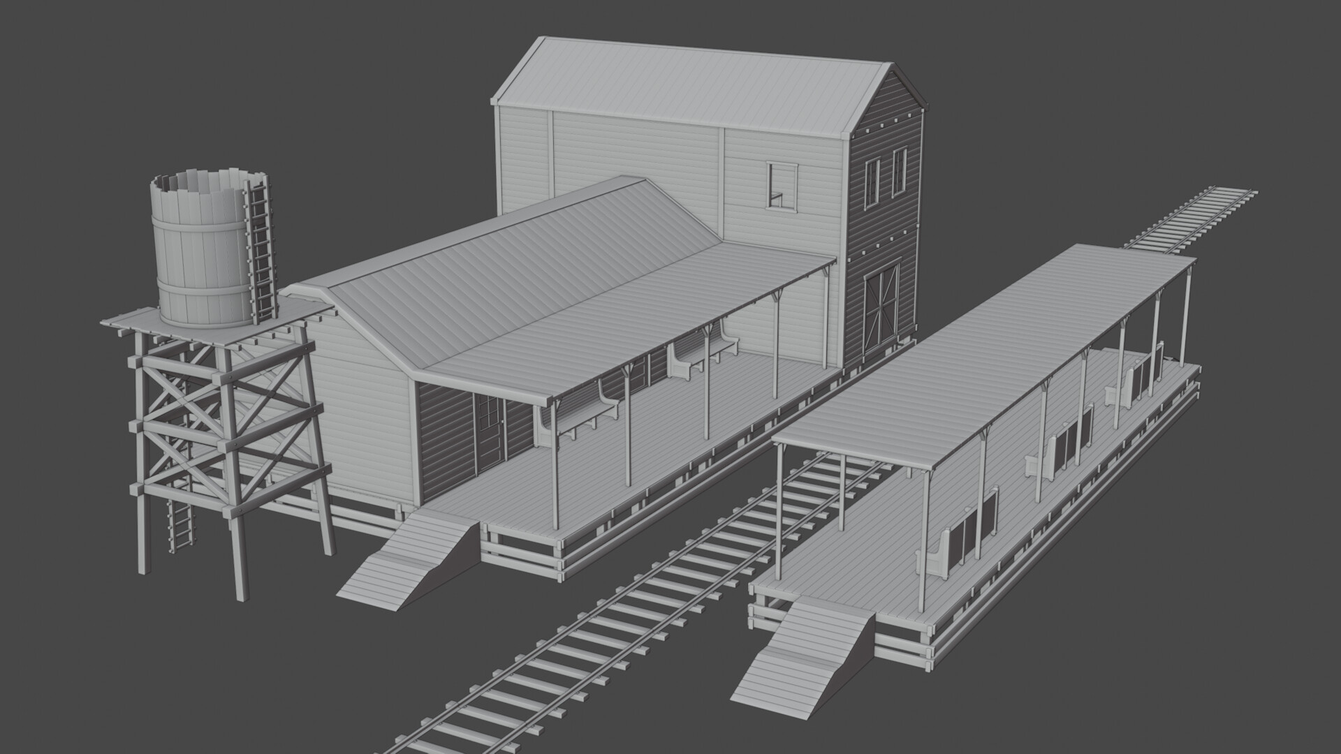 ArtStation - Far West station.