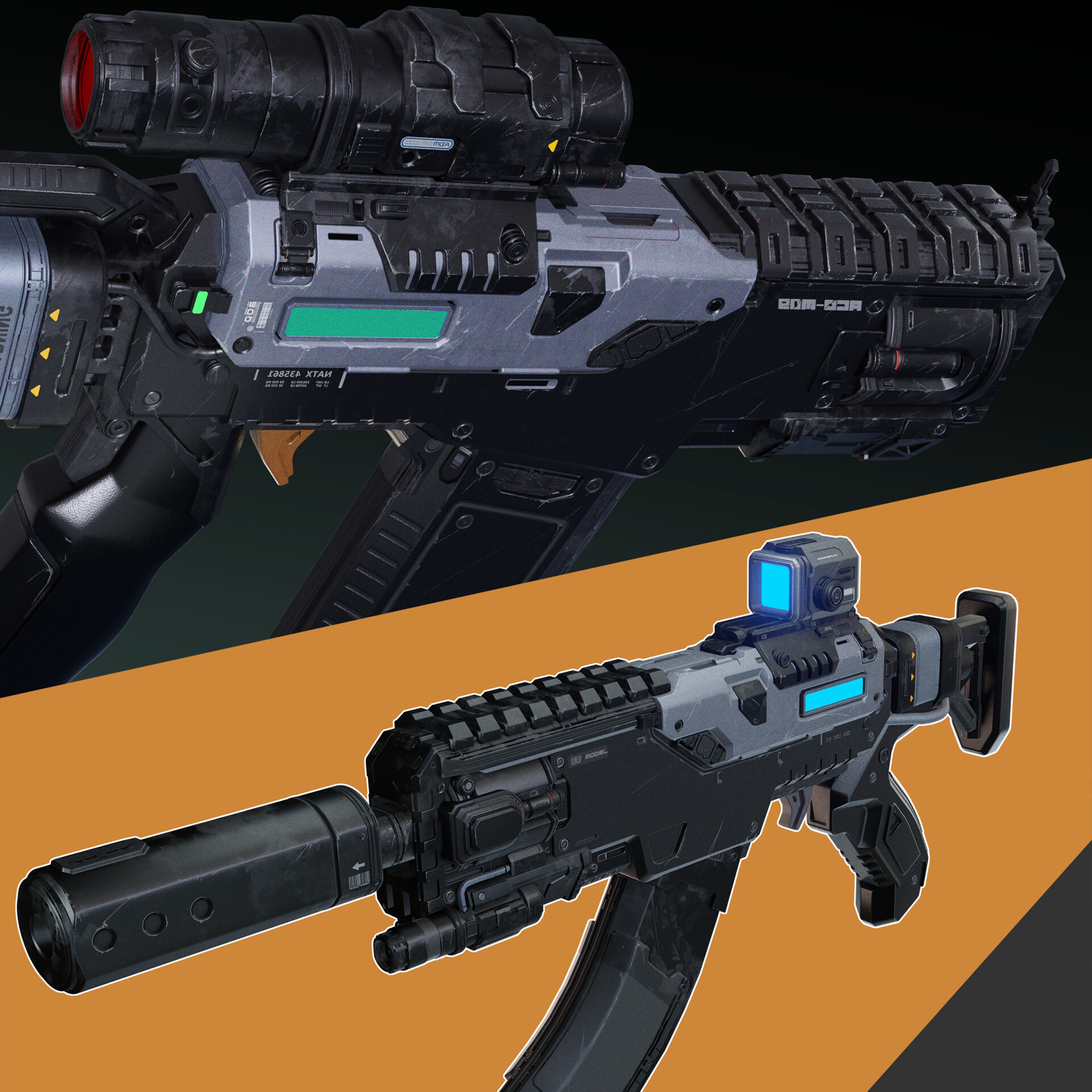 ArtStation - MODULAR GUNS - ACO-M09