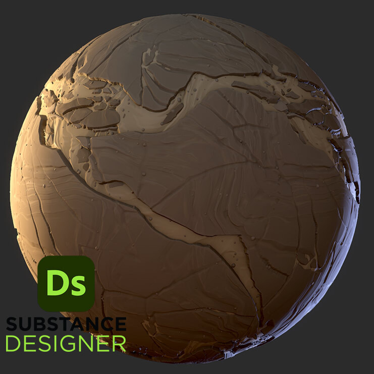 ArtStation - Stylized Cracked Terrain - Substance 3D Designer