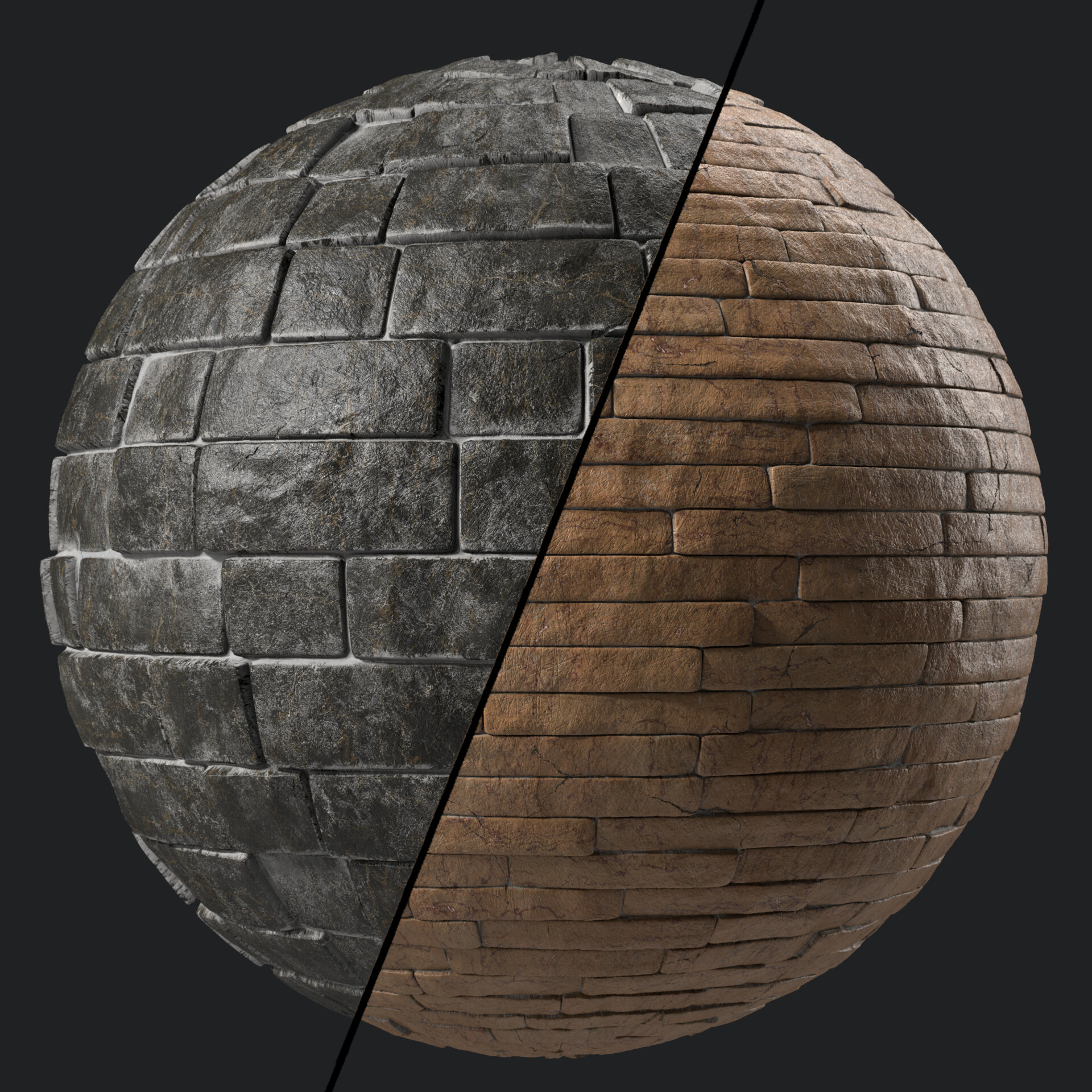 ArtStation - Stone Wall Materials 50- Sbsar Pbr 4k Seamless