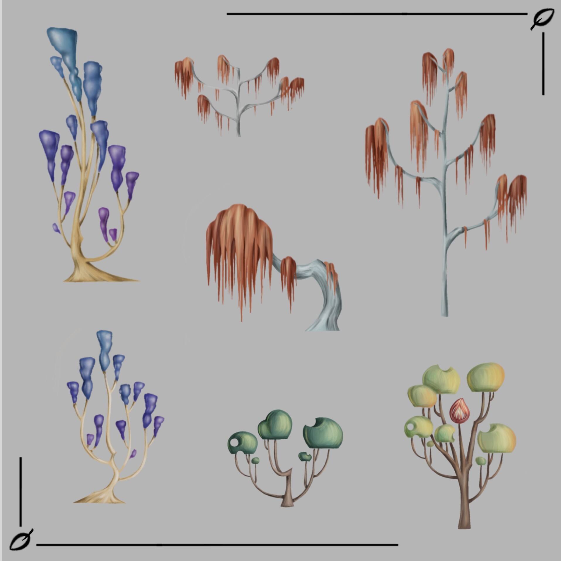 ArtStation - Stylized trees