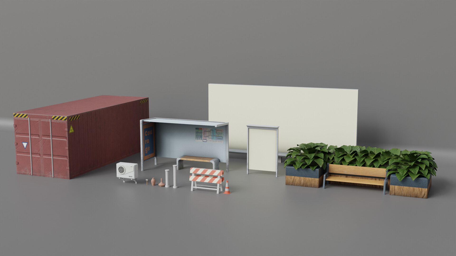 ArtStation - VR ready outdoor props