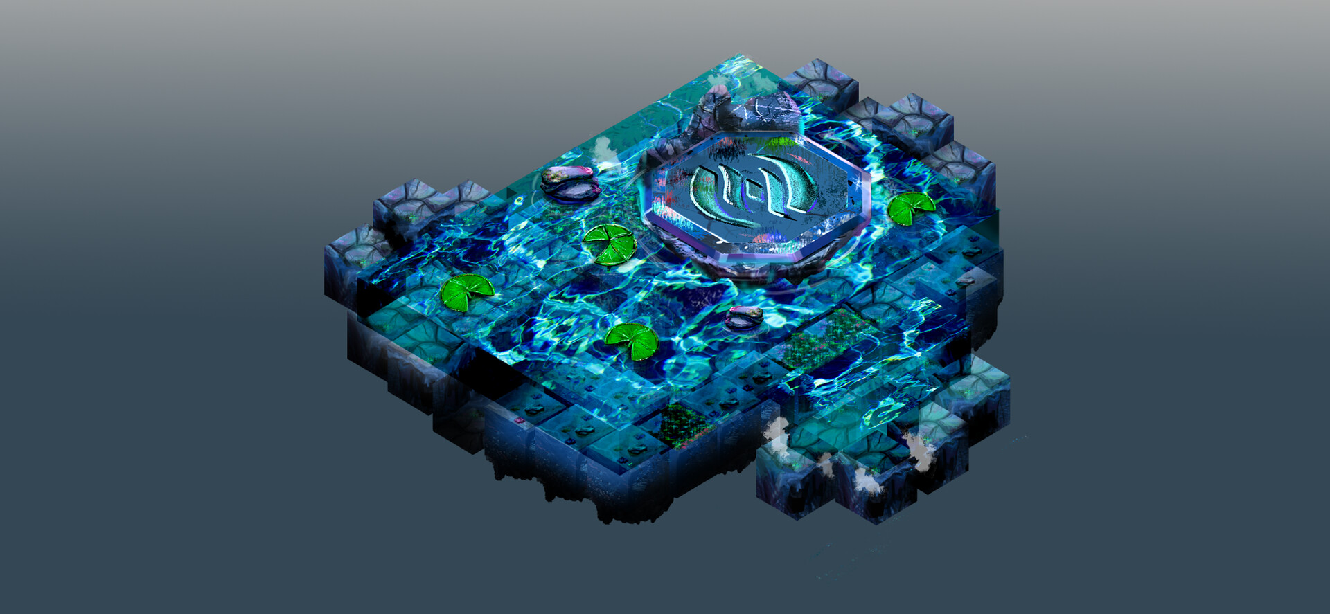 ArtStation - Isometric View Of Water Environment