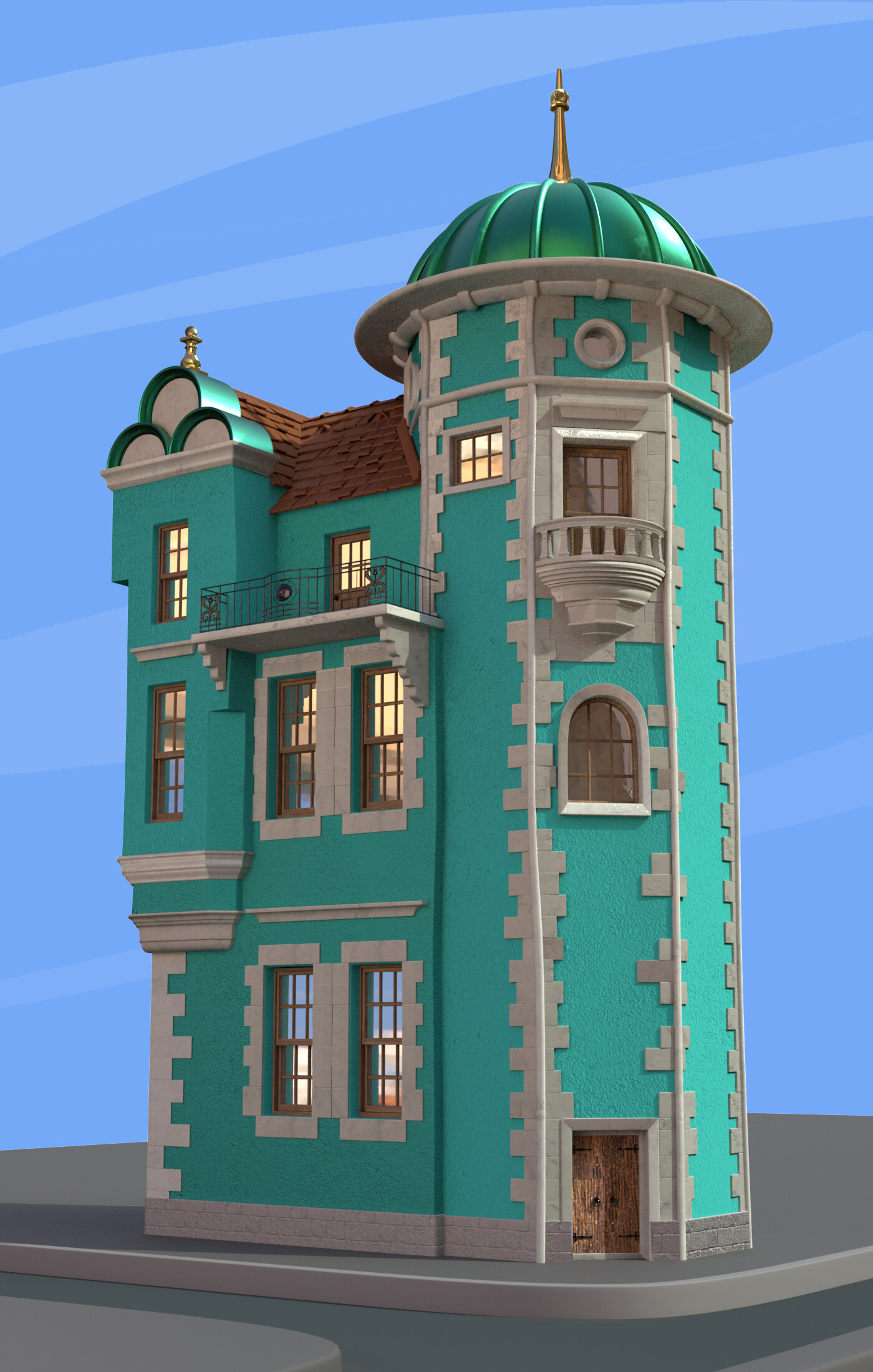 ArtStation - Сartoon buildings