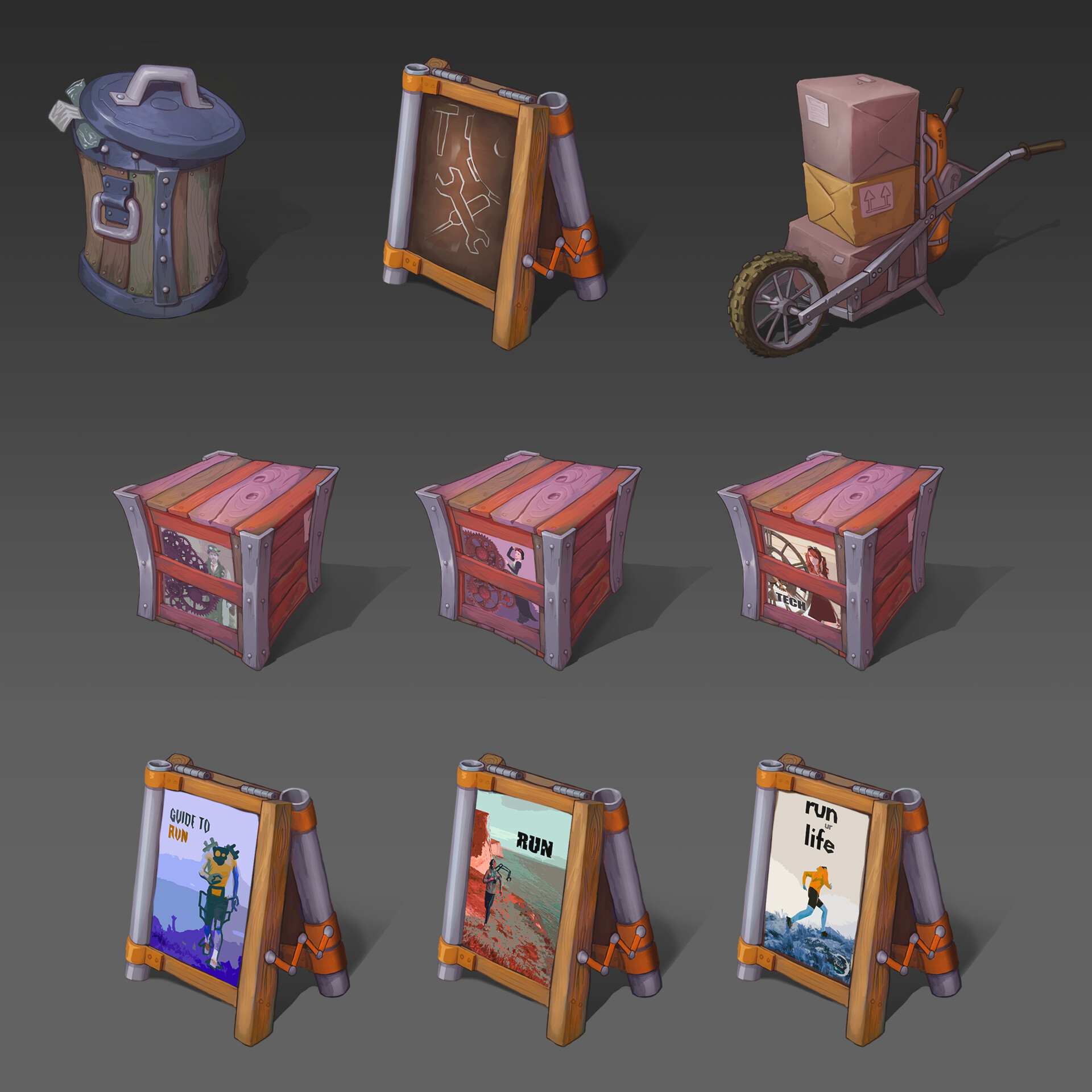 ArtStation - conceptart set of props