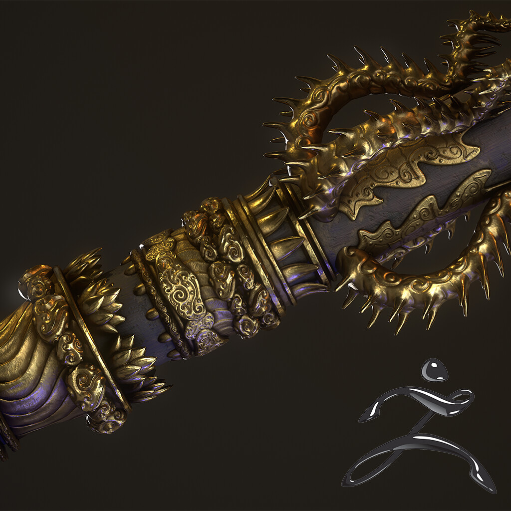 ArtStation - Wukong Weapon Fan Art ZBrush