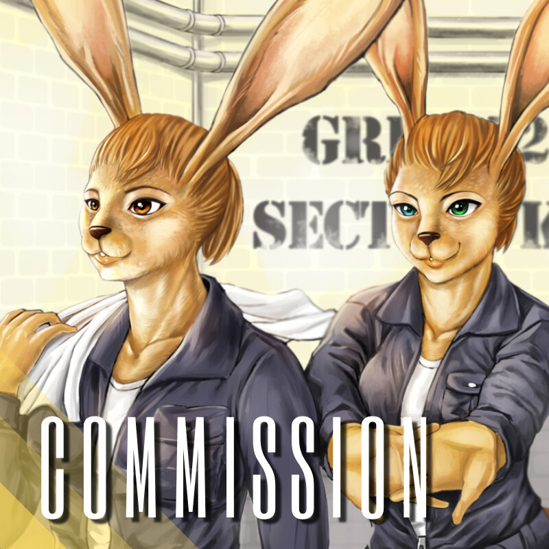 ArtStation - Rabbit Twins Commission