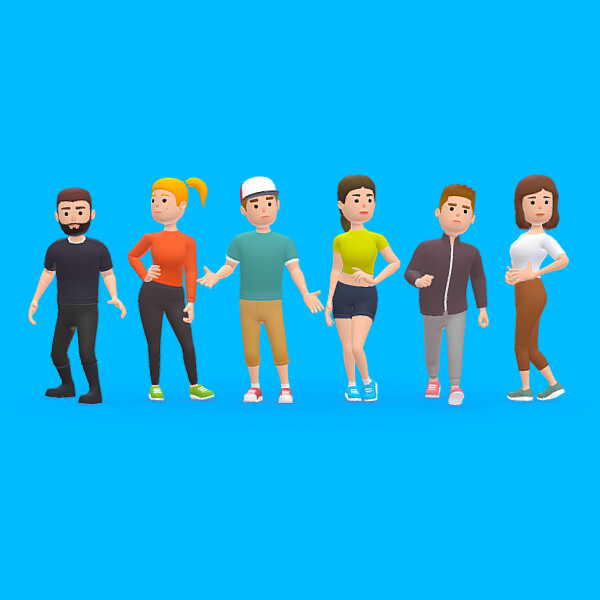 ArtStation - HYPER CASUAL CHARACTERS VOL 2