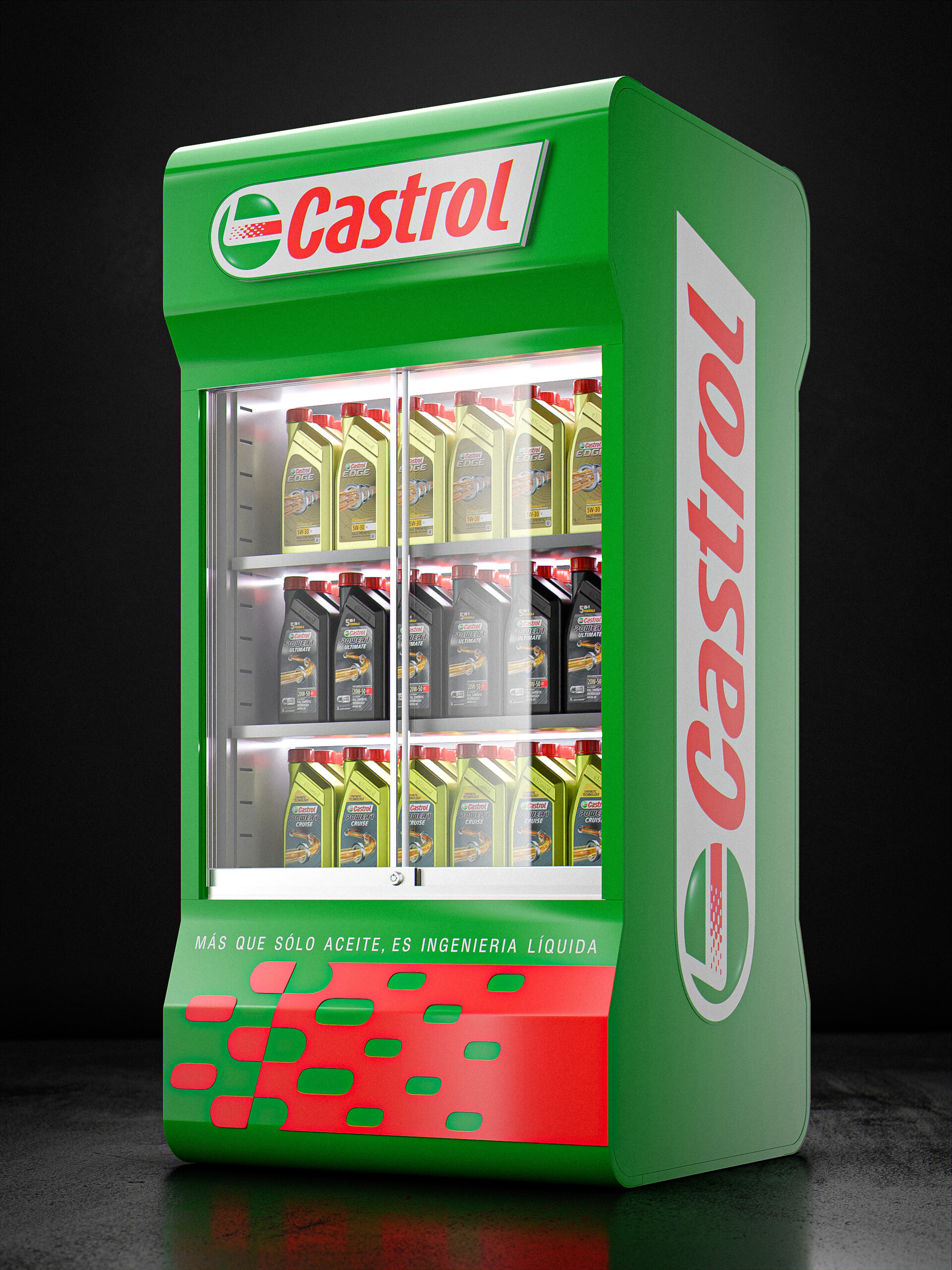 ArtStation - Castrol - Gas Station Cabinet