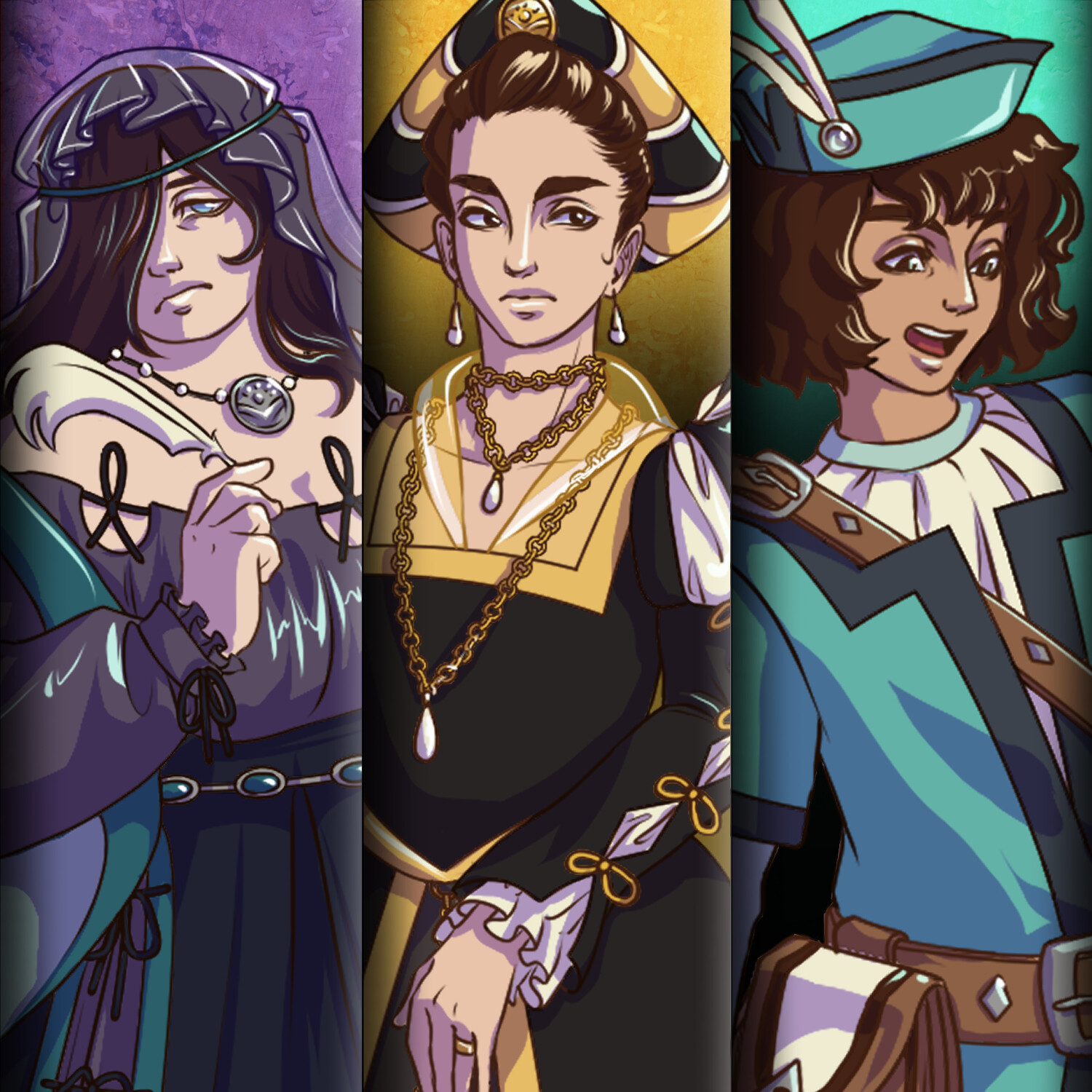 ArtStation - Renaissance Character Line-ups and Silhouettes