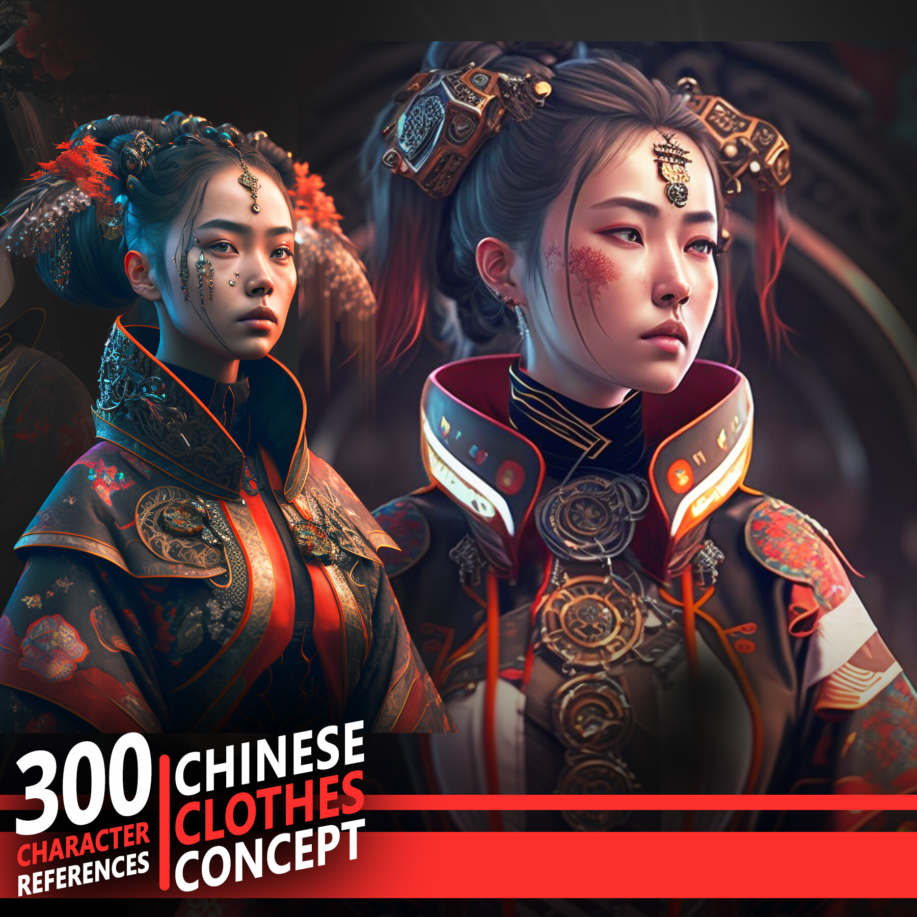 ArtStation - 300 Chinese Clothes Concept - Character references