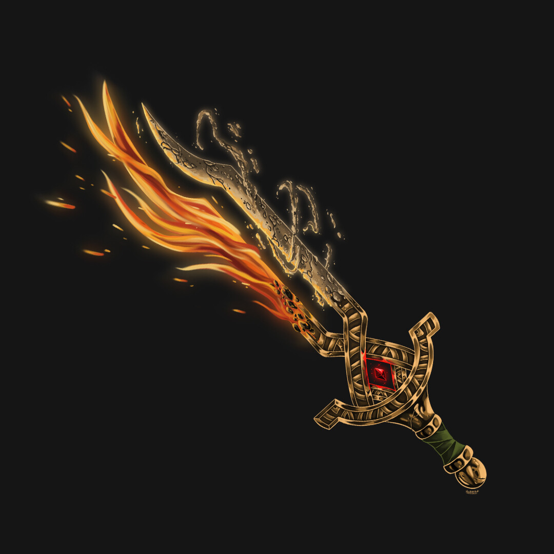 ArtStation - Fire-Sand Sword - concept
