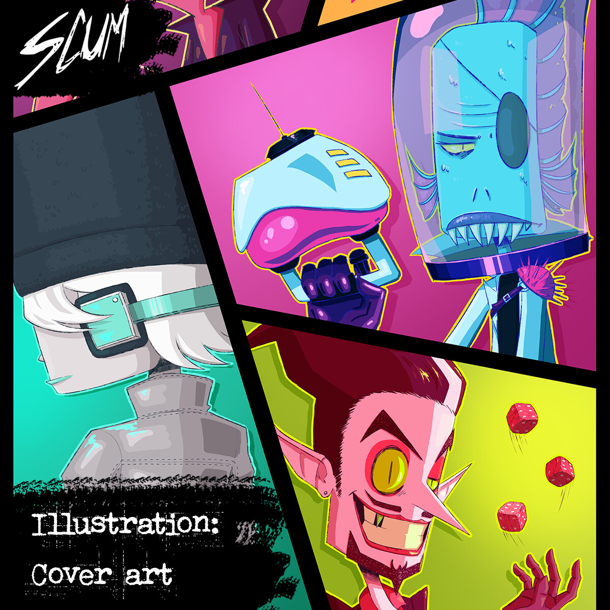 ArtStation - SCUM: Cover (final college project, January 2023)