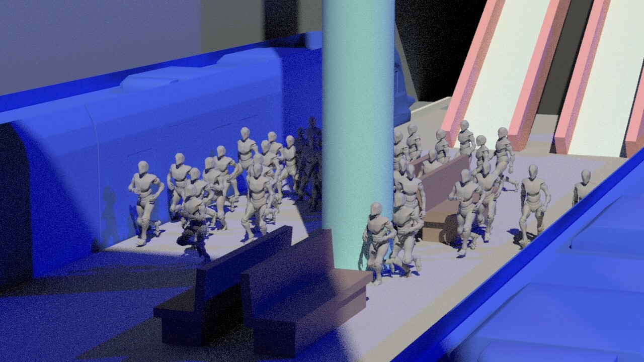 ArtStation - Houdini Train Station Crowd Simulation