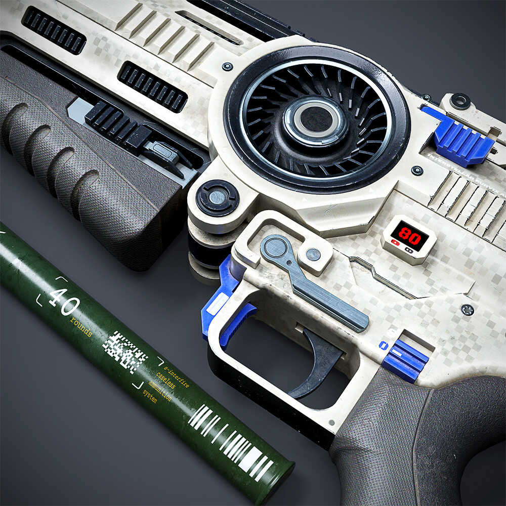 ArtStation - Air-Cooled Experimental Sci-Fi Rifle