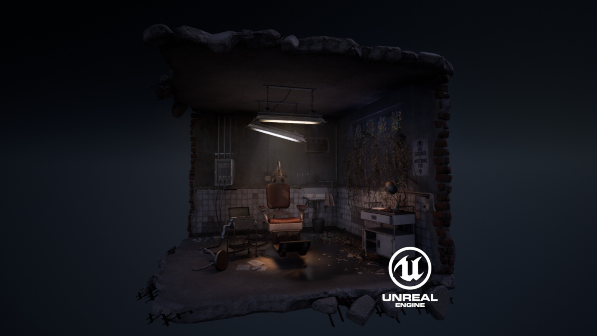 ArtStation - Room 101 - Abandoned 1984 Inspired Diorama