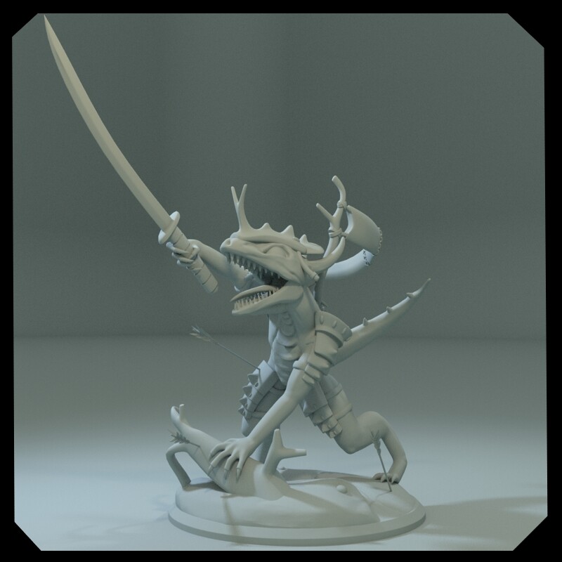 ArtStation - Lizard Samurai