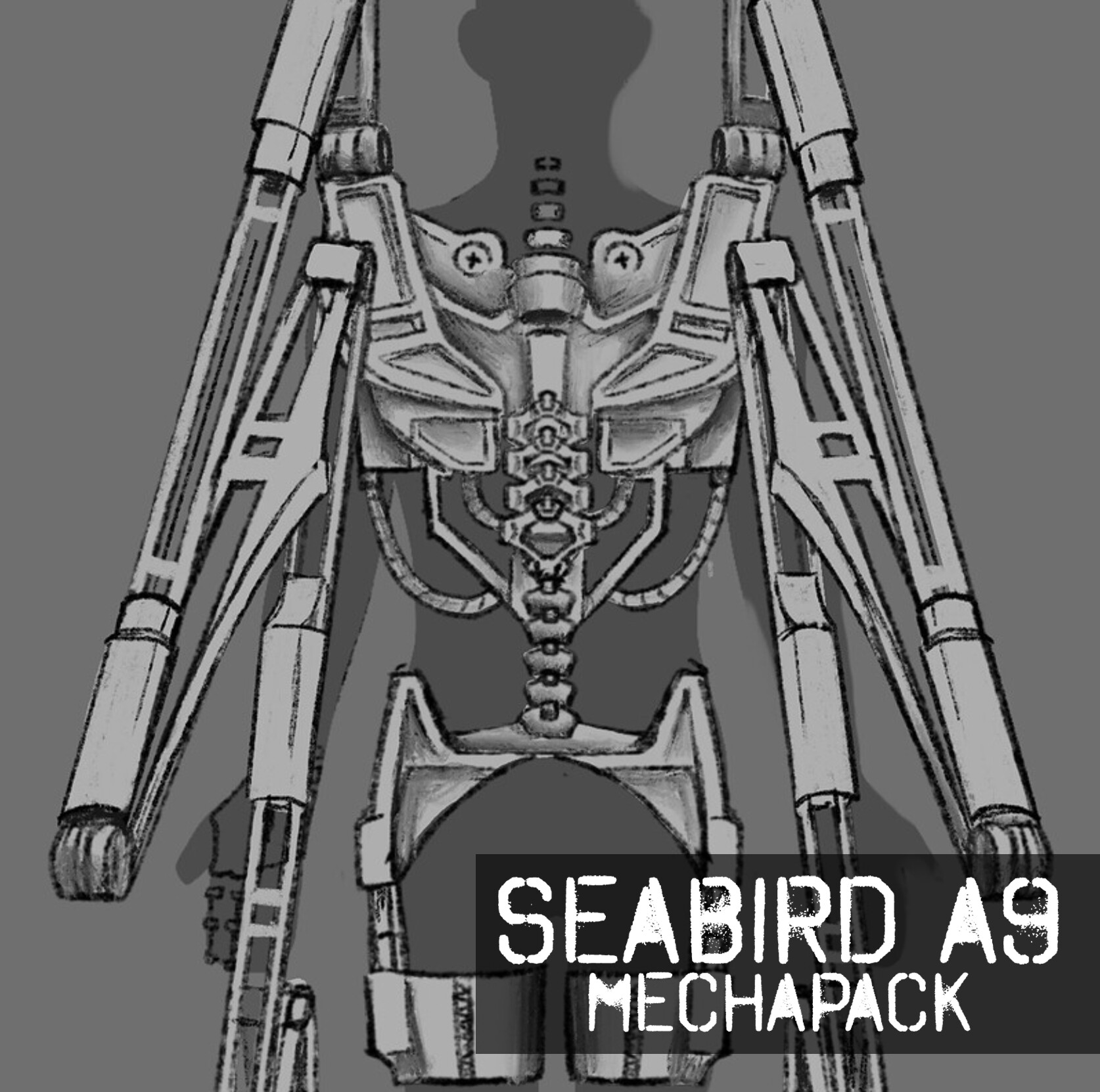 ArtStation - SEABIRD A9 - Stilt Mech Concept