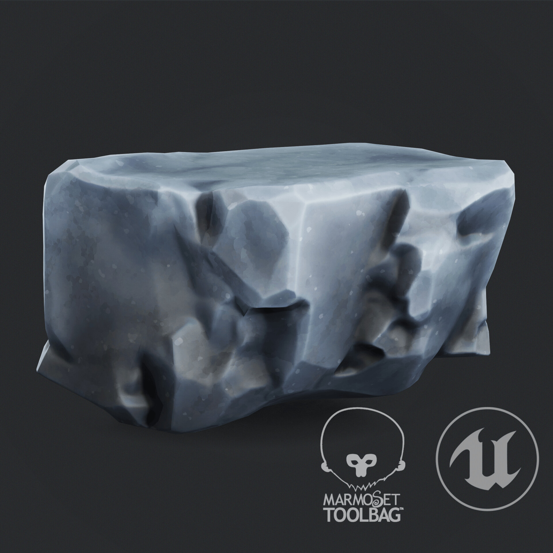 ArtStation - Stylized Boulder (Game Asset)