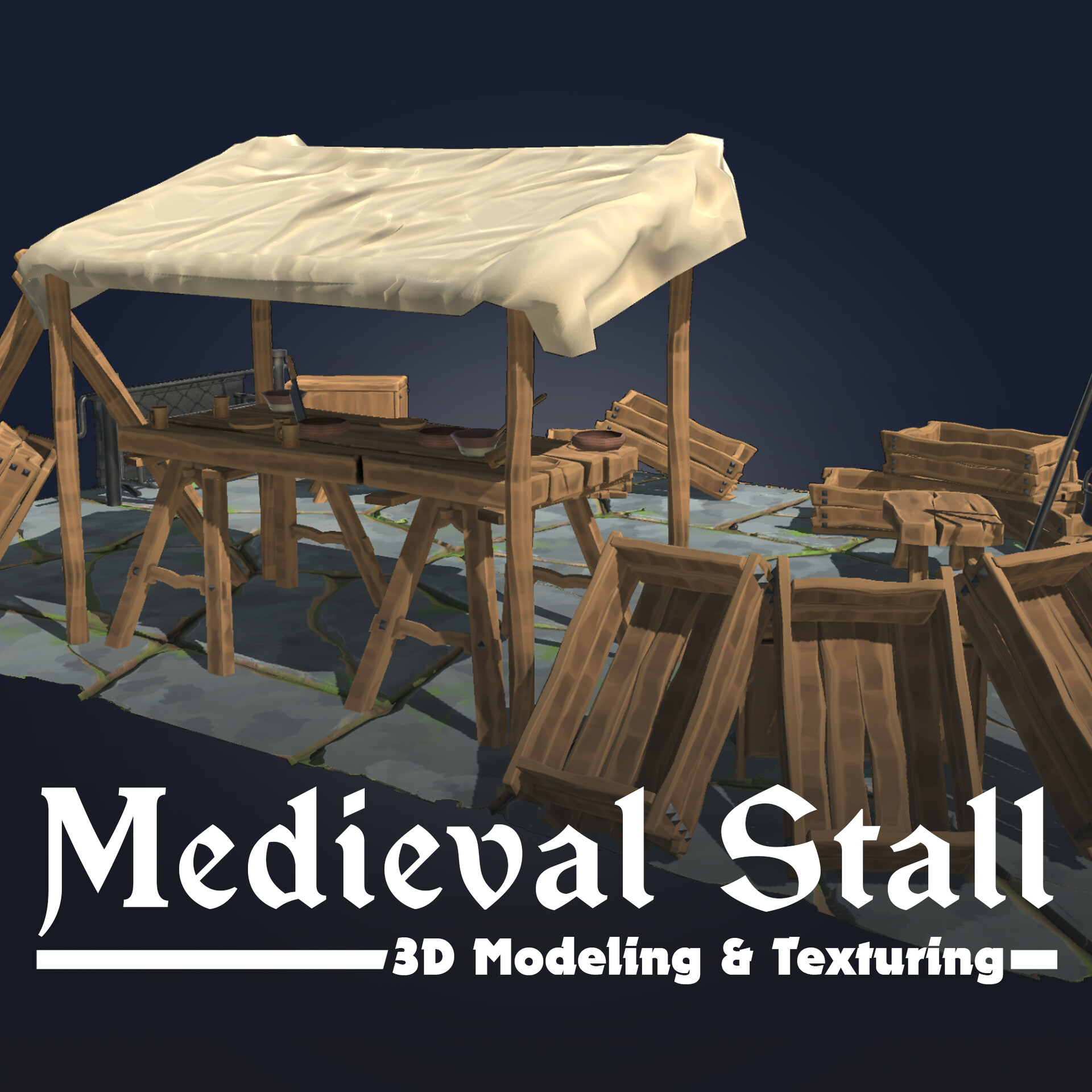 ArtStation - Medieval Stall